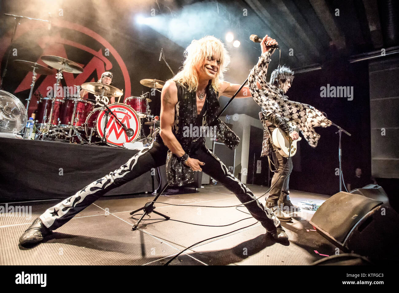 The Finnish rock musician and glam rock singer Michael Monroe performs ...