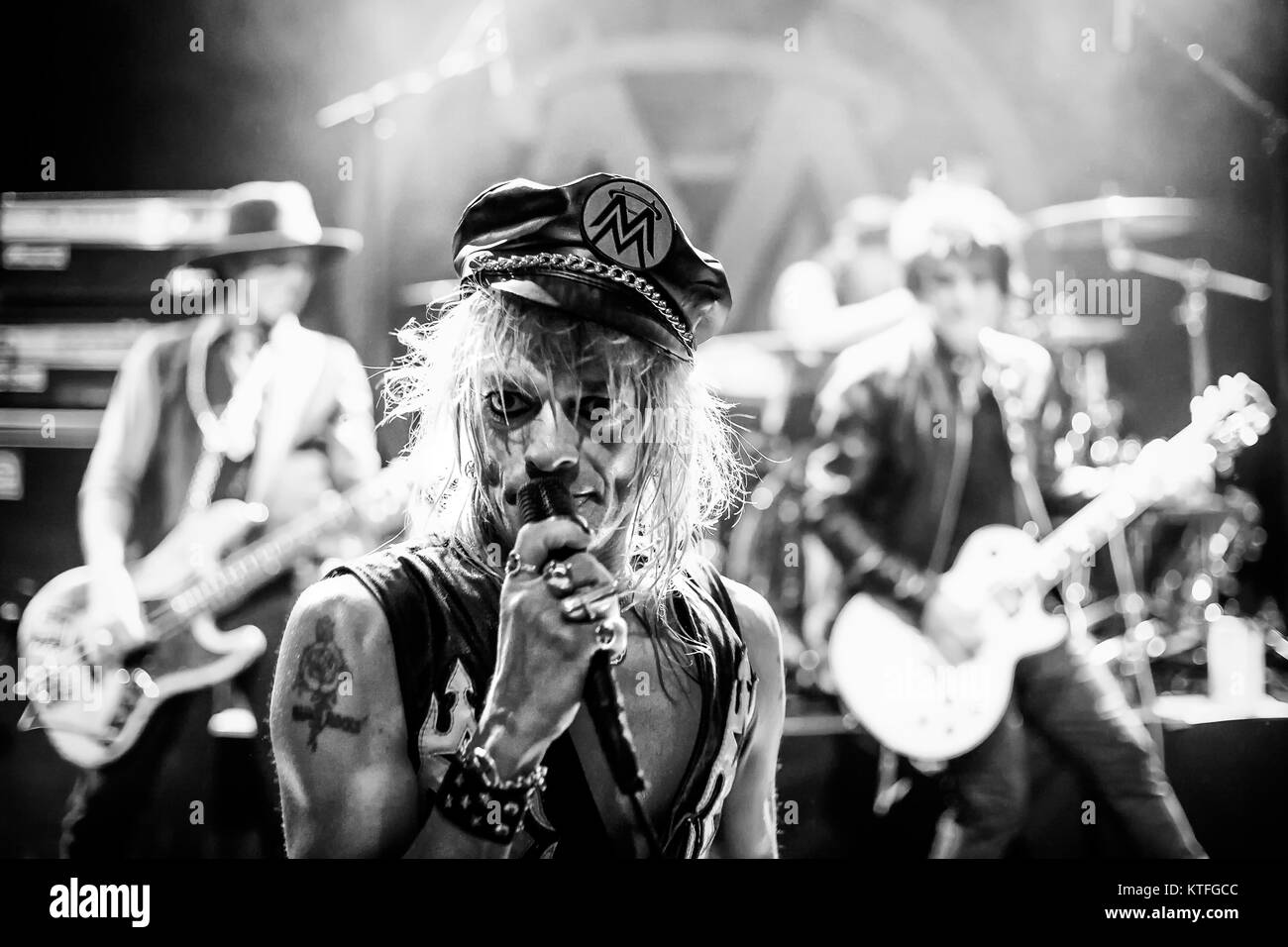 The Finnish rock musician and glam rock singer Michael Monroe performs ...