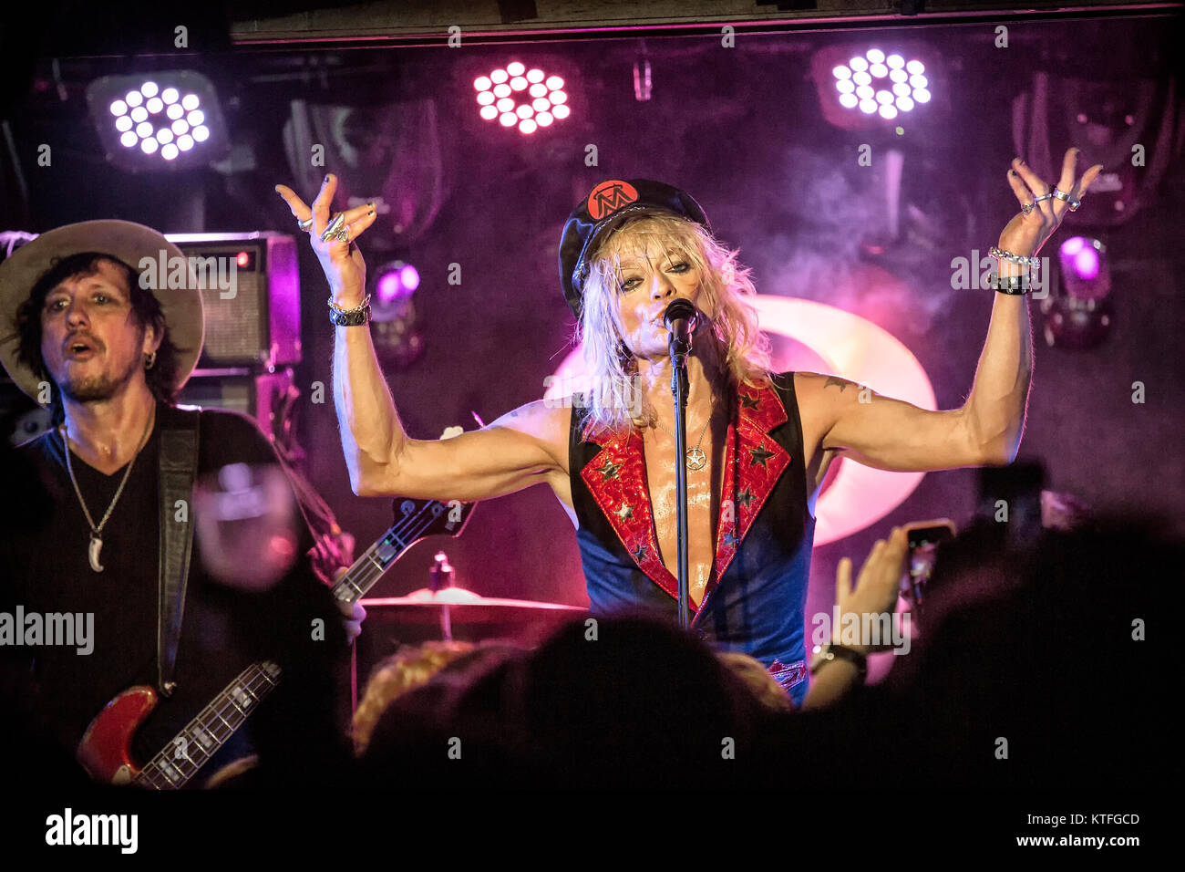 The Finnish rock musician and glam rock singer Michael Monroe performs ...