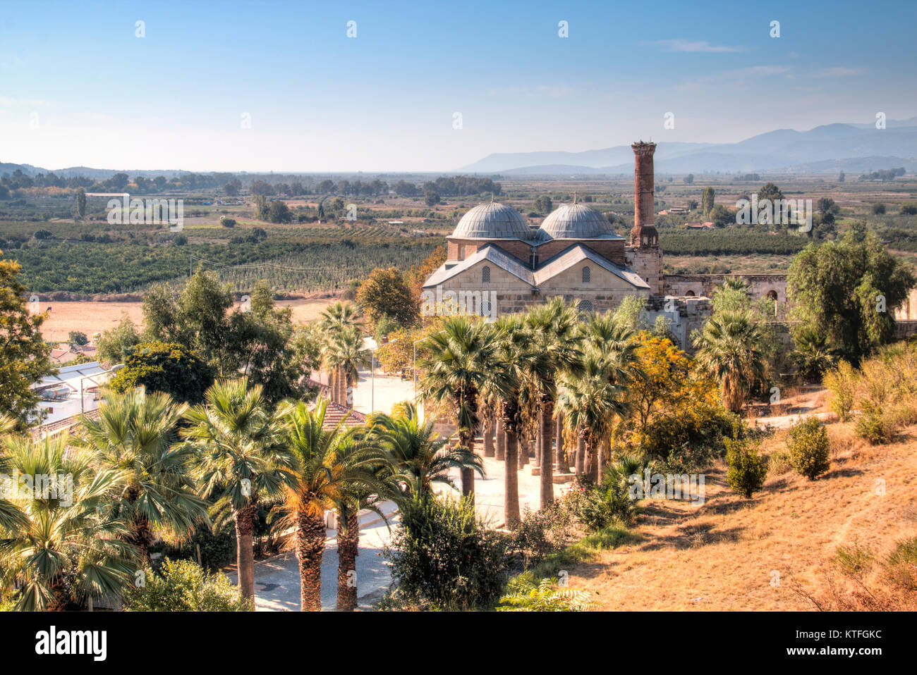 The historical Isa Bey mosque in the town of Selcuk near the famous ...