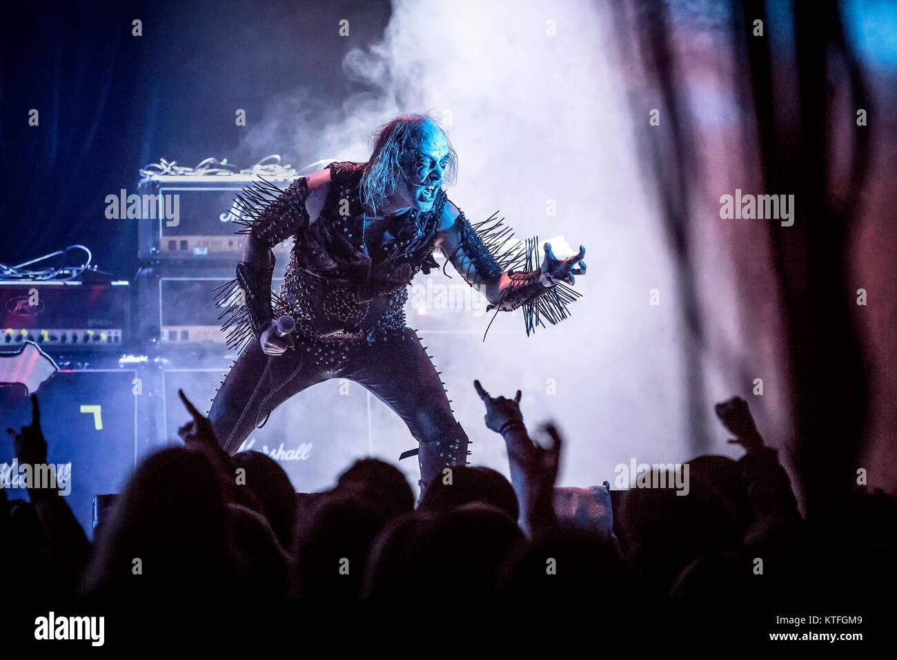 The Swedish black metal band Nifelheim performs a live concert at ...