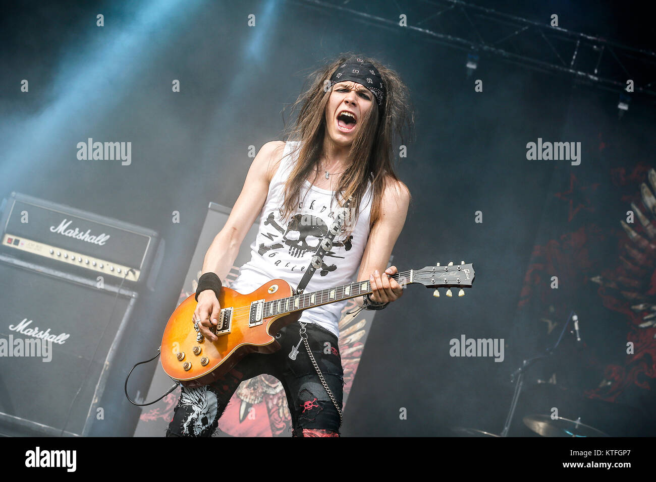 The Norwegian rock band NiteRain performs a live concert at the ...