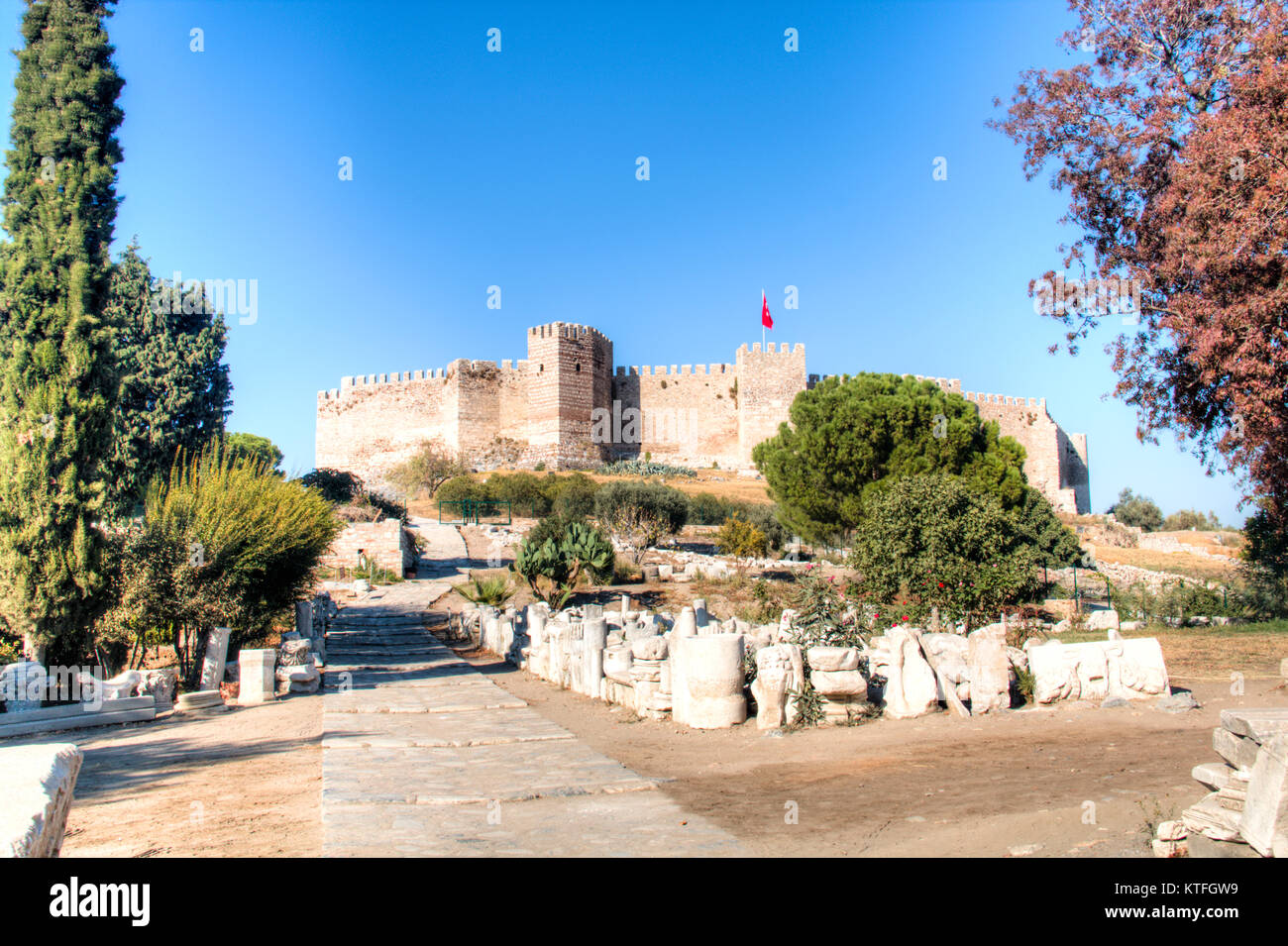 Historical selcuk castle izmir turkey hi-res stock photography and ...