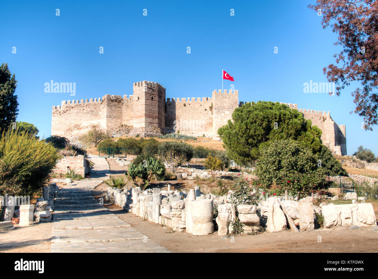 Historical selcuk castle izmir turkey hi-res stock photography and ...