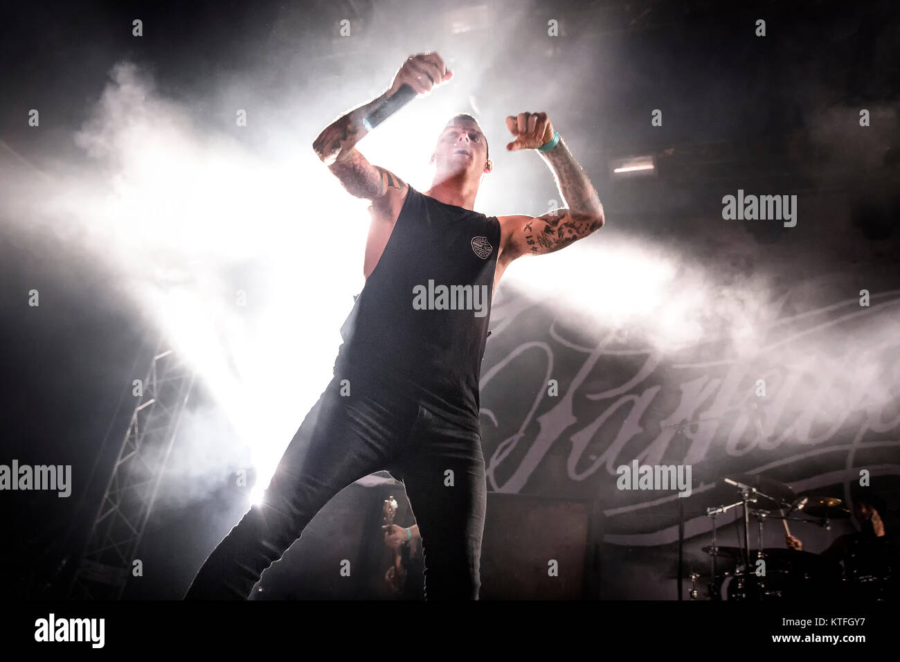 The Australian metalcore band Parkway Drive performs a live concert at ...