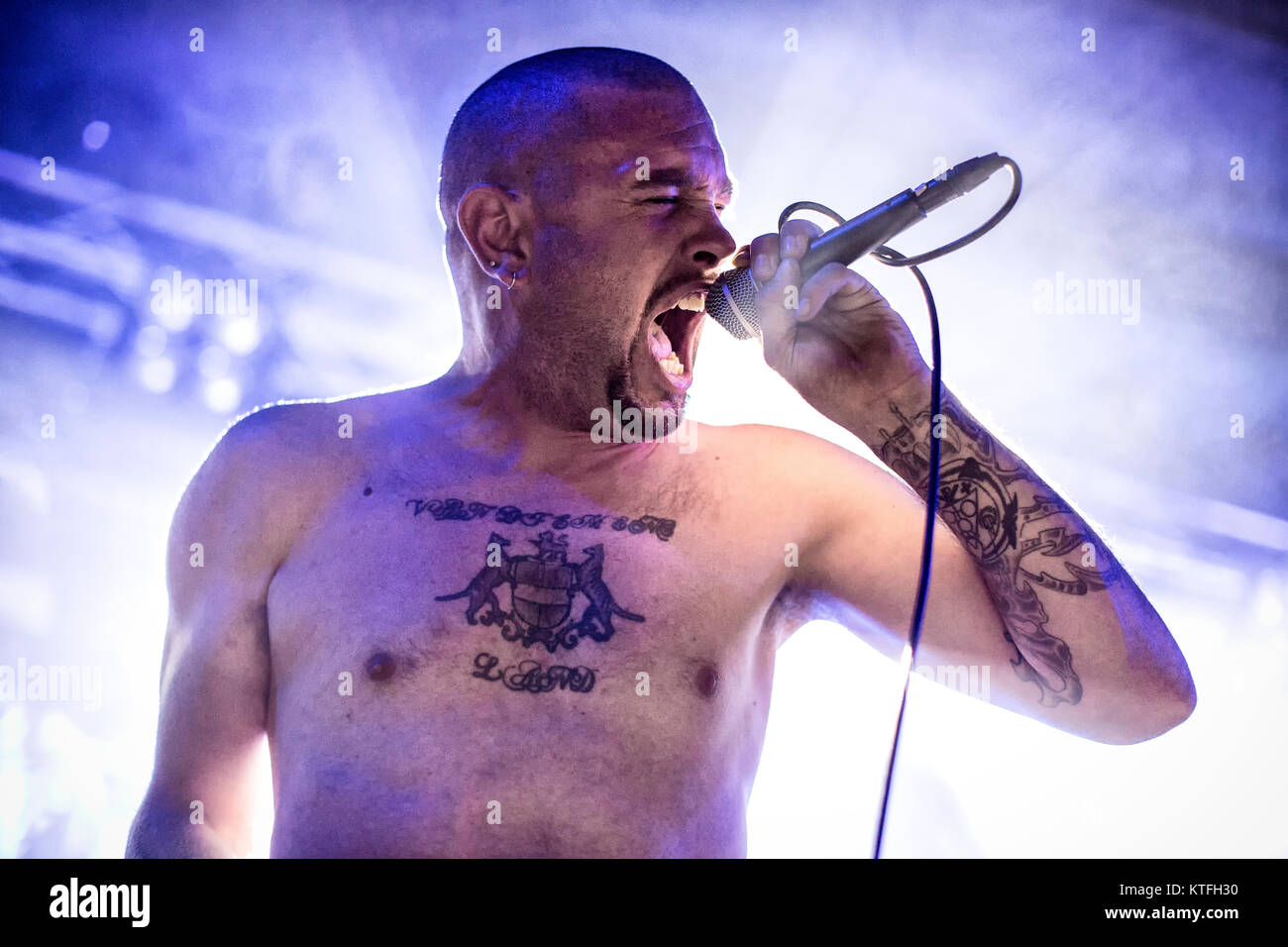 The Australian death metal band Psycroptic performs a live concert at ...