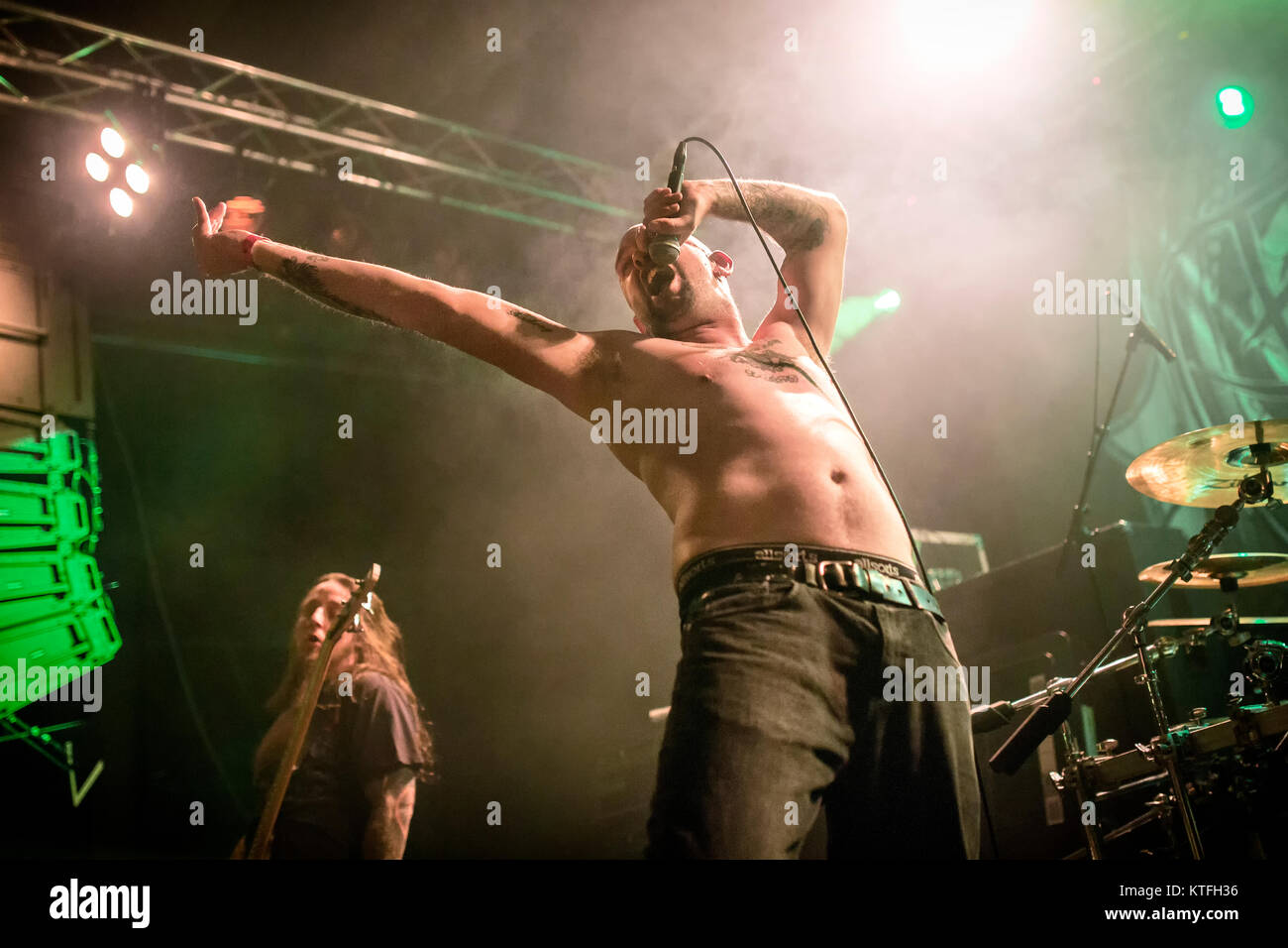 The Australian death metal band Psycroptic performs a live concert at ...