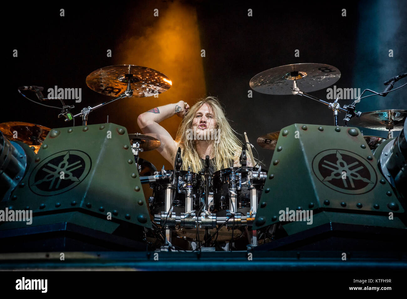 The Swedish heavy metal band Sabaton performs a live concert at the ...