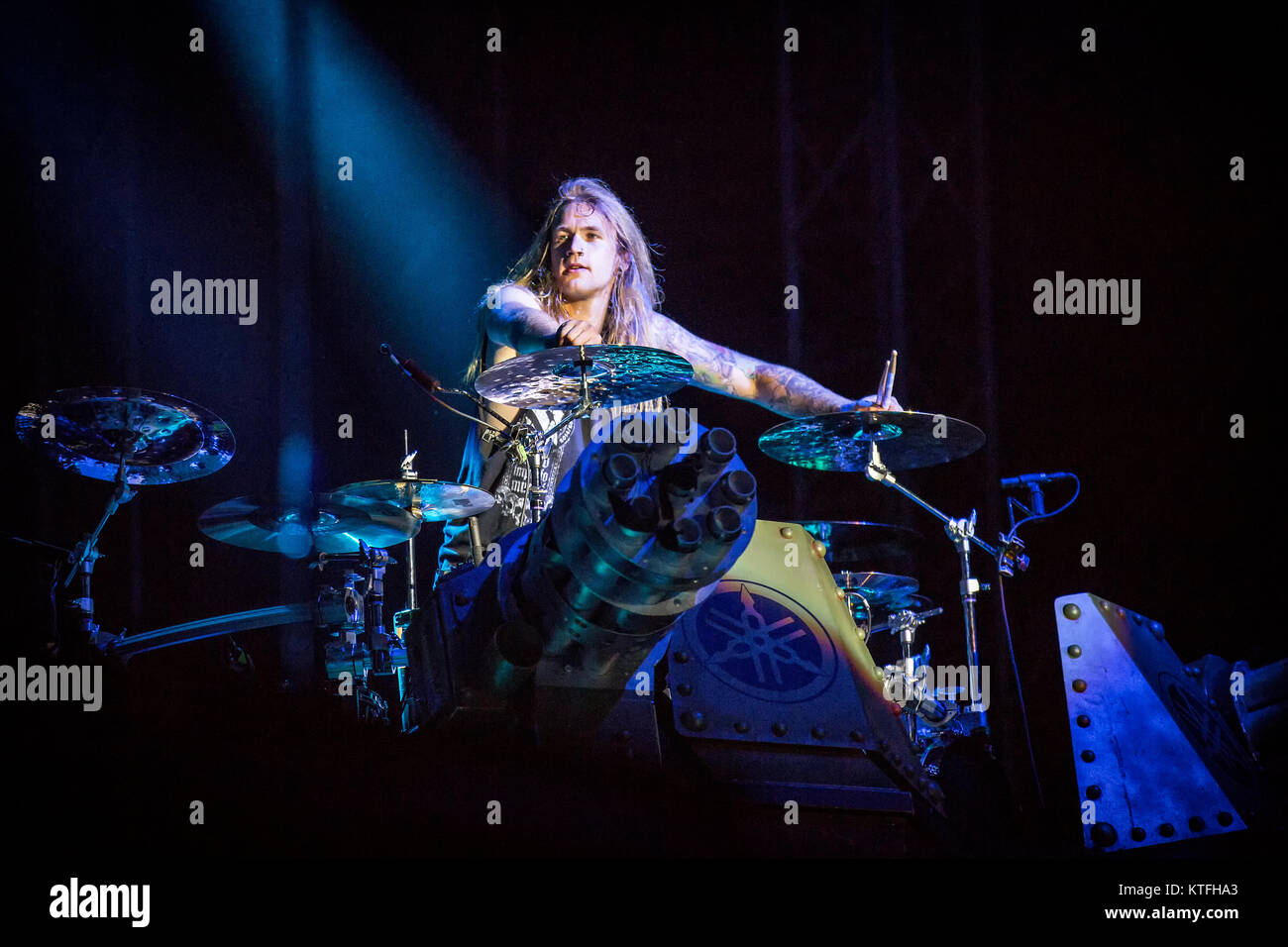 The Swedish heavy metal band Sabaton performs a live concert at the ...