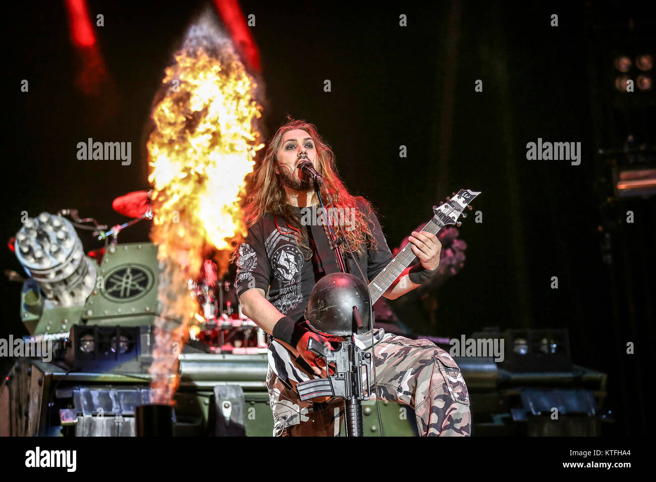 The Swedish heavy metal band Sabaton performs a live concert at the ...