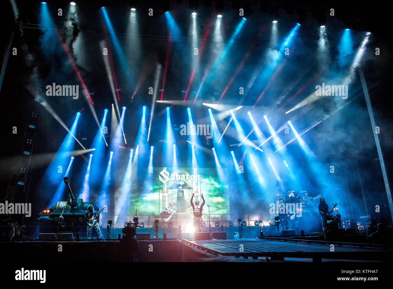 The Swedish heavy metal band Sabaton performs a live concert at the ...