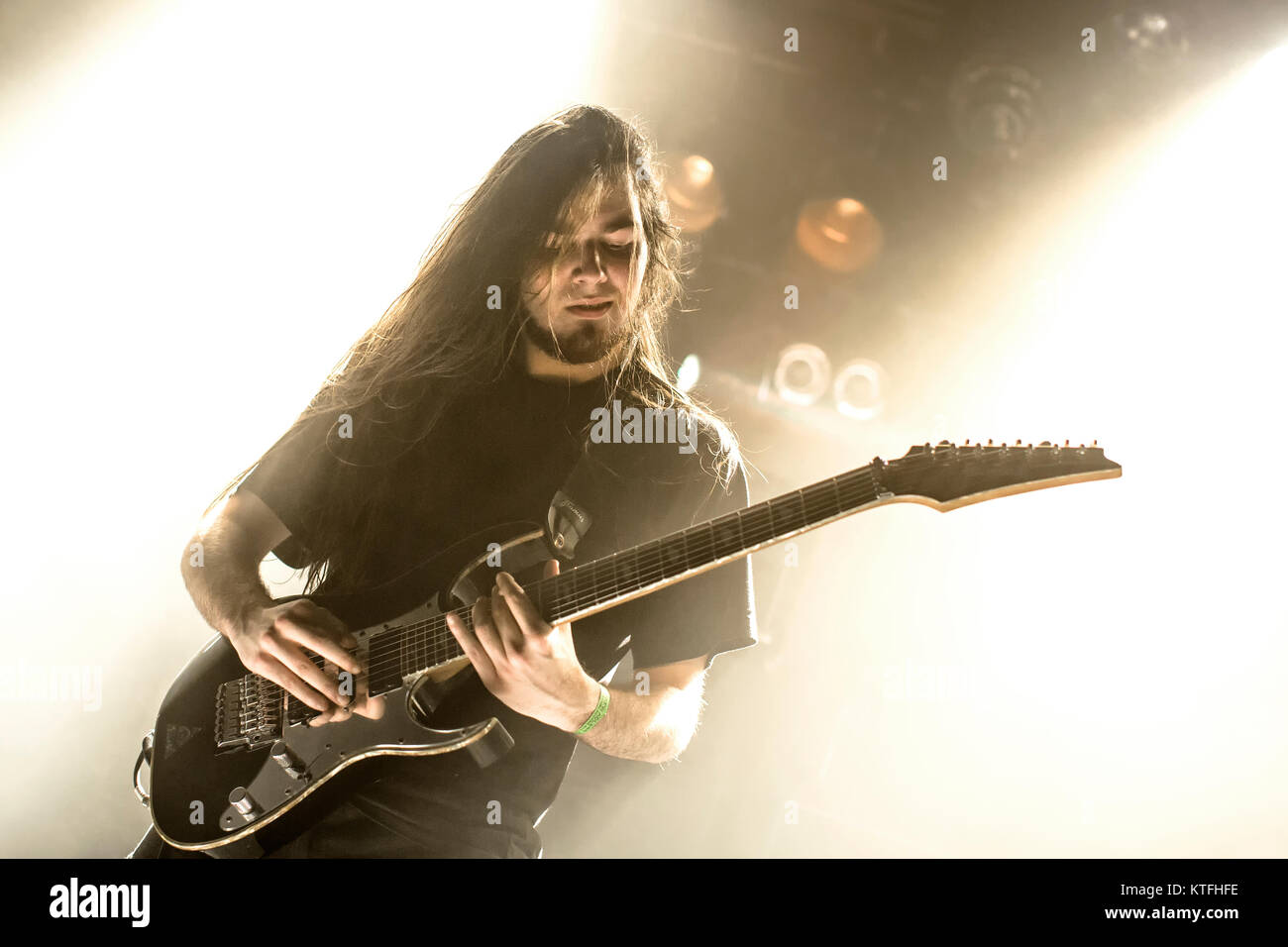The Luxembourgian death metal band Scarred performs a live concert at ...