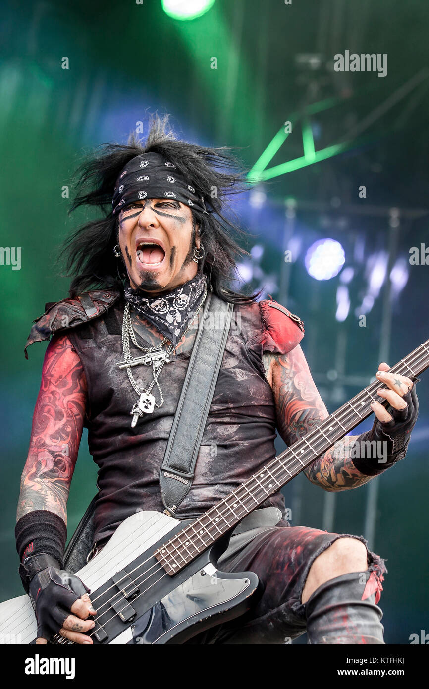 The American hard rock band Sixx:A.M performs a live concert at the ...