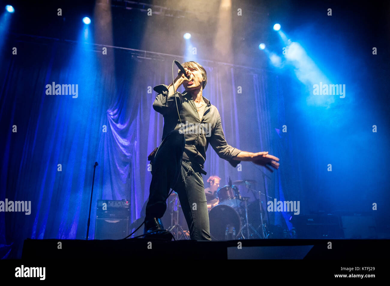 Suede, the English rock band, performs a live concert at Sentrum Scene ...