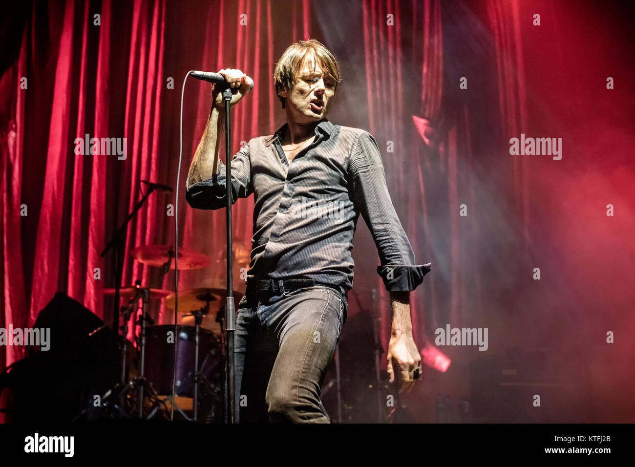 Suede, the English rock band, performs a live concert at Sentrum Scene ...