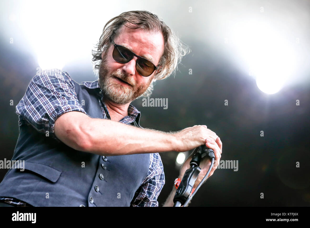 The American indie rock band The National performs a live concert at ...