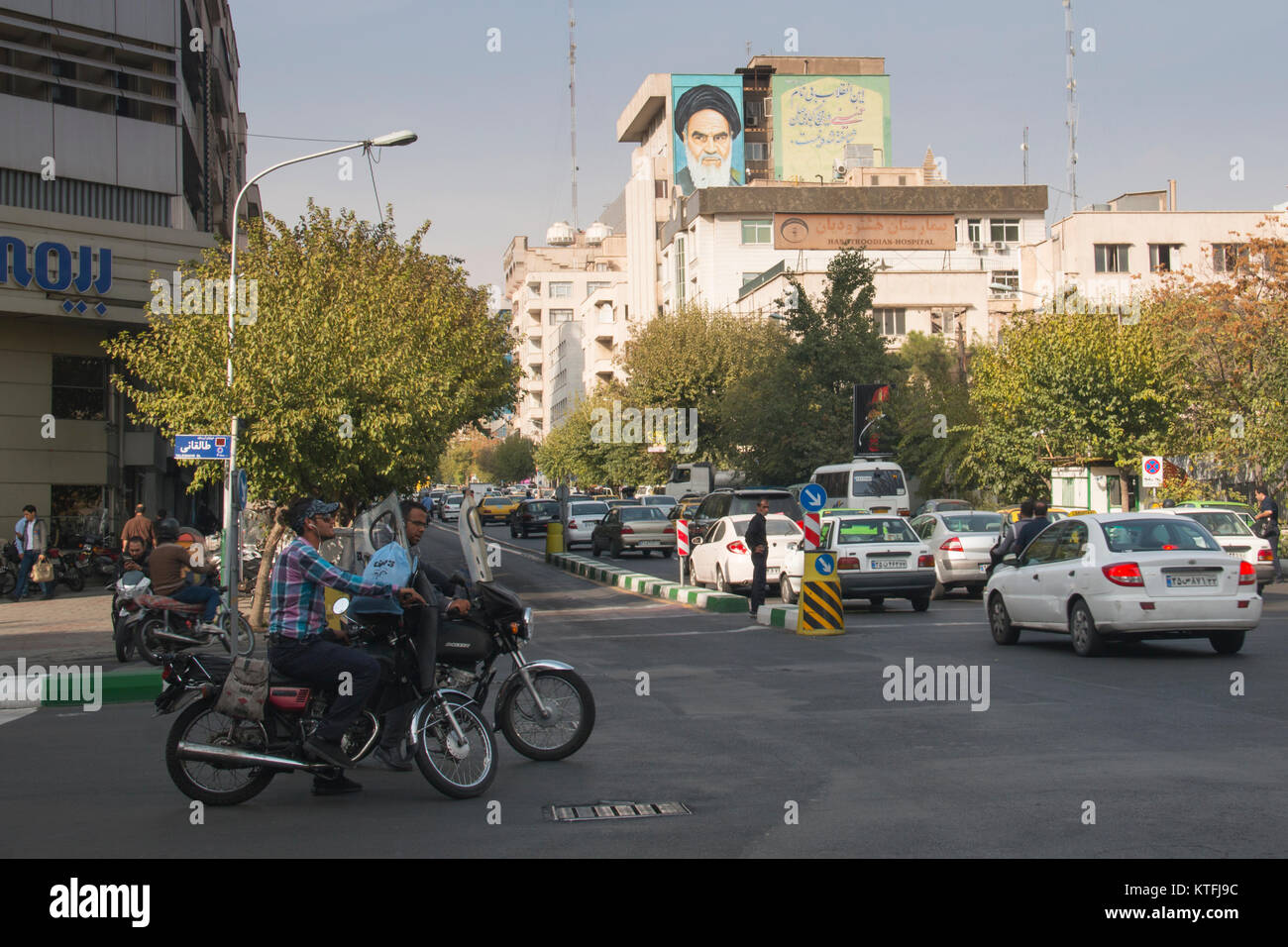 TEHRAN, IRAN – NOVEMBER 2017: A typical street in Tehran, the capital ...