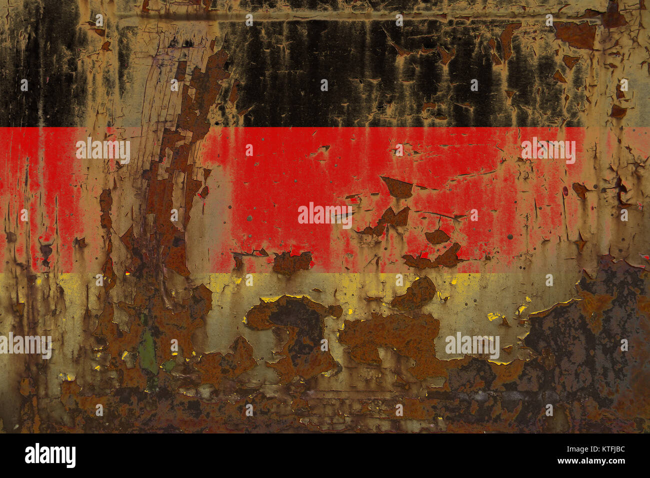 Realistic illustration of Germany flag on dirty, rusty, grunge metallic ...
