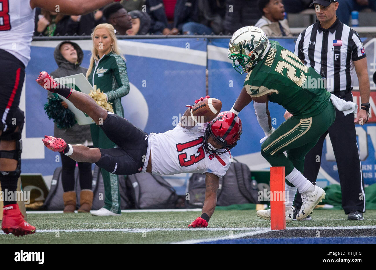Florida, USA. 23rd Dec, 2017. LOREN ELLIOTT | Times.South Florida Bulls safety Devin Abraham (20 ...