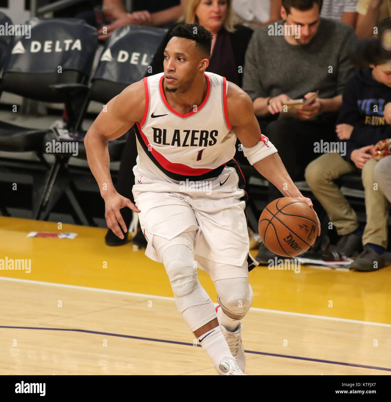 Los Angeles, CA, USA. 23rd Dec, 2017. Portland Trail Blazers guard Evan ...