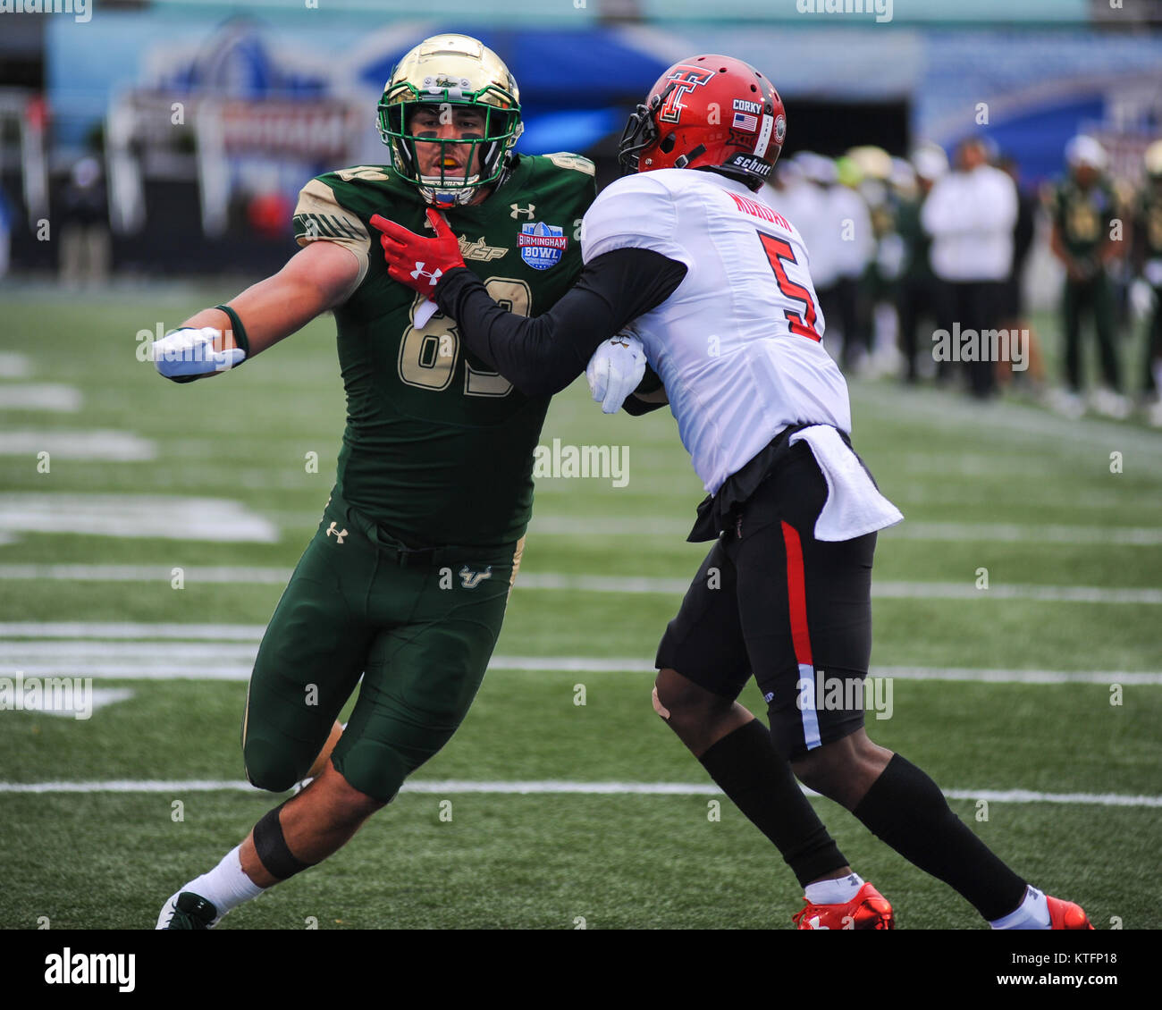 Legion Field. 23rd Dec, 2017. AL, USA; USF BULLS TE, MITCHELL WILCOX ...