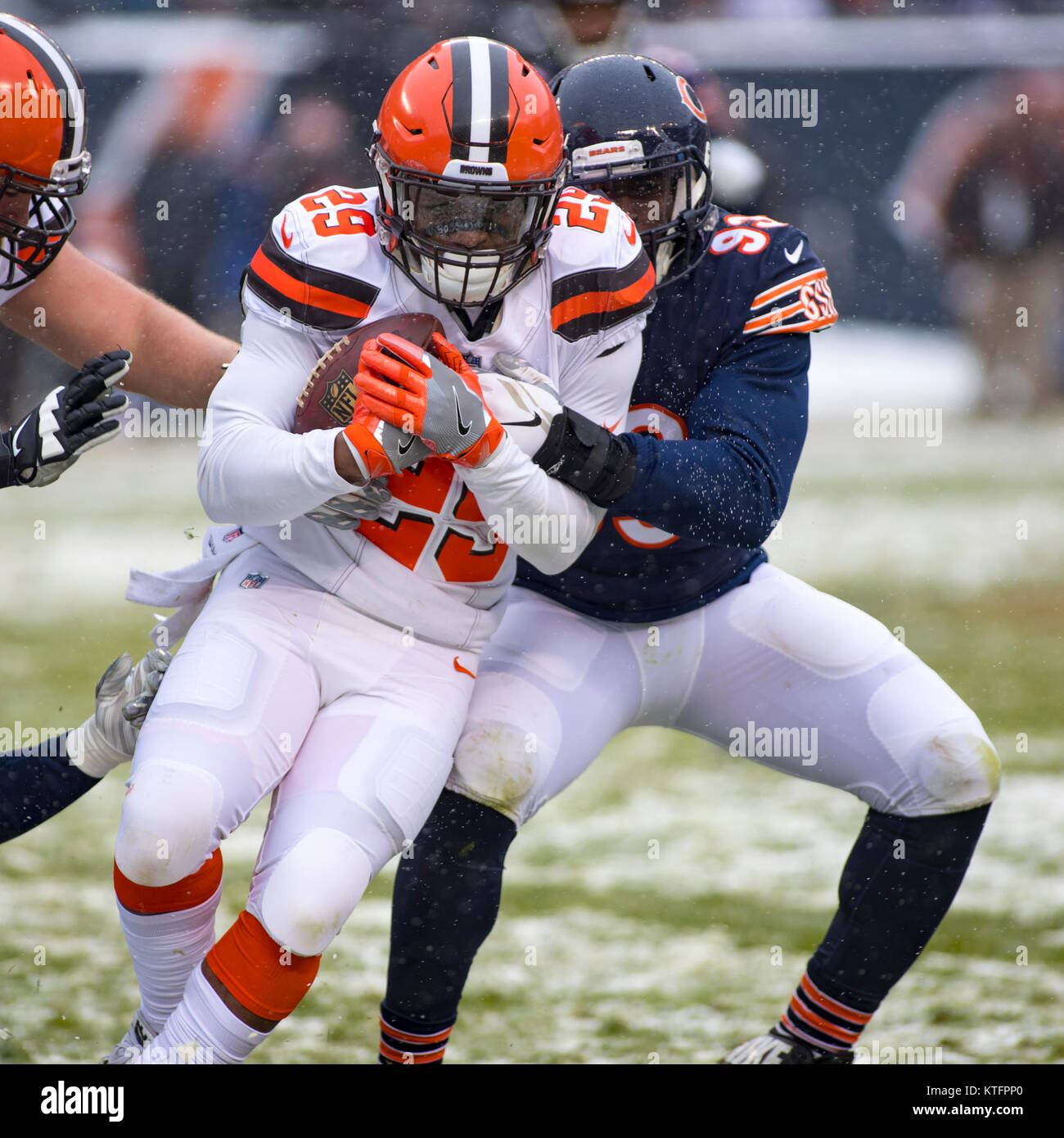 Chicago, Illinois, USA. 24th Dec, 2017. - Bears #93 Sam Acho tackles ...