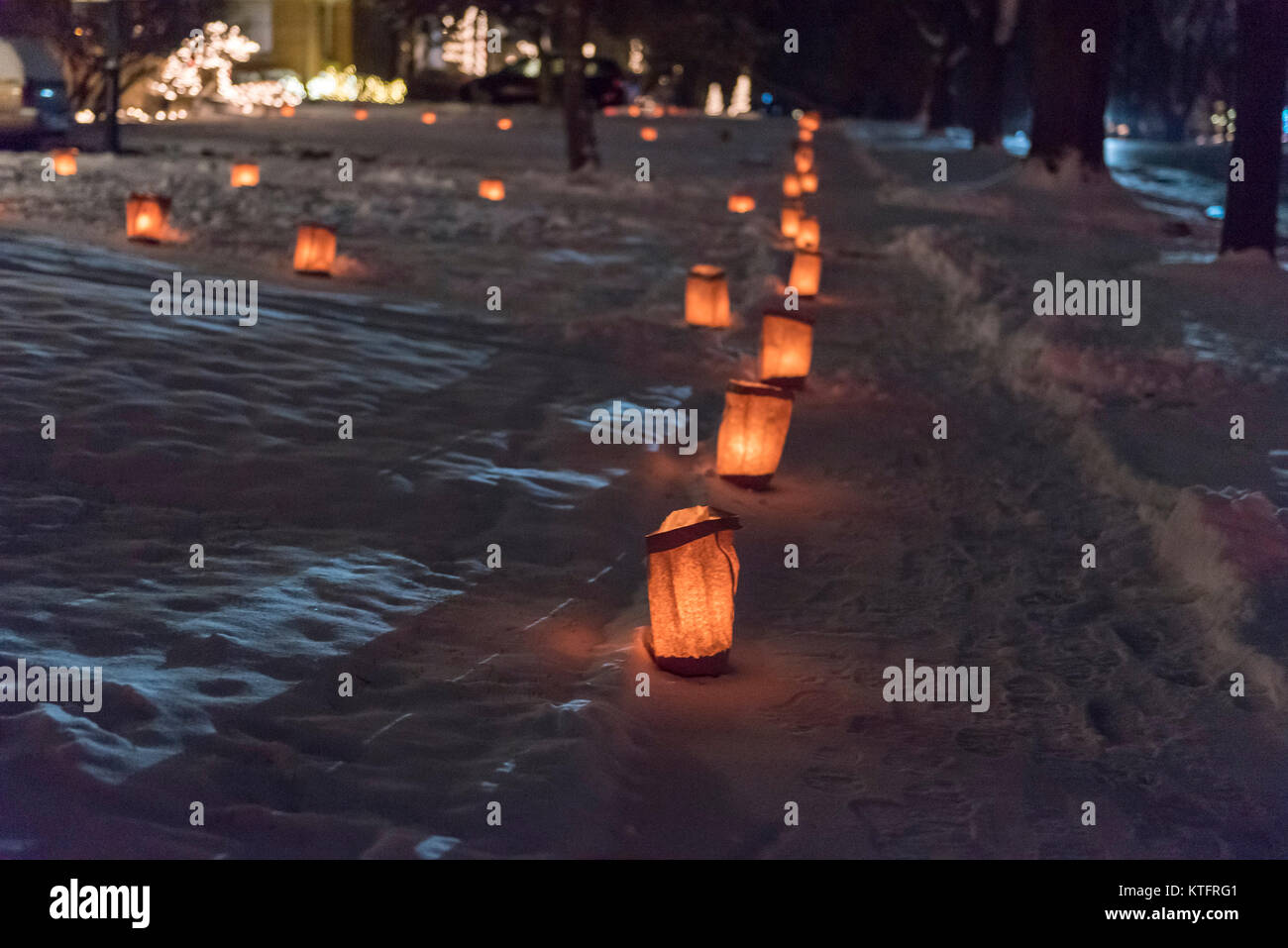 Chicago, USA. 24 December 2017. The annual tradition of lighting ...