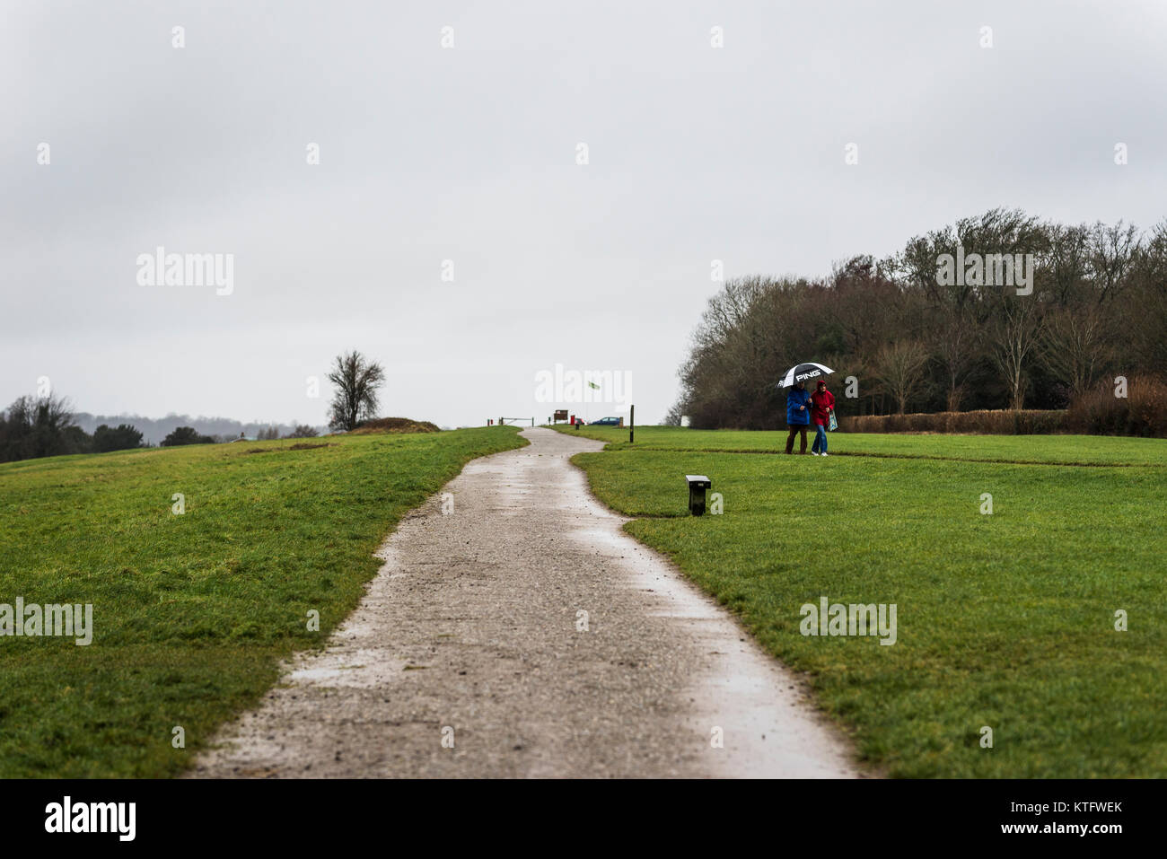 London, UK. 25th Dec, 2017. UK Weather. Early morning joggers and dog ...