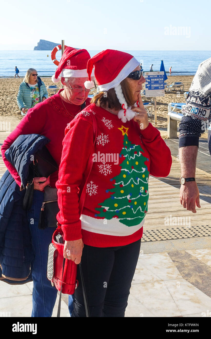 Benidorm, Costa Blanca, Spain, 25th December 2017. High temperatures in ...