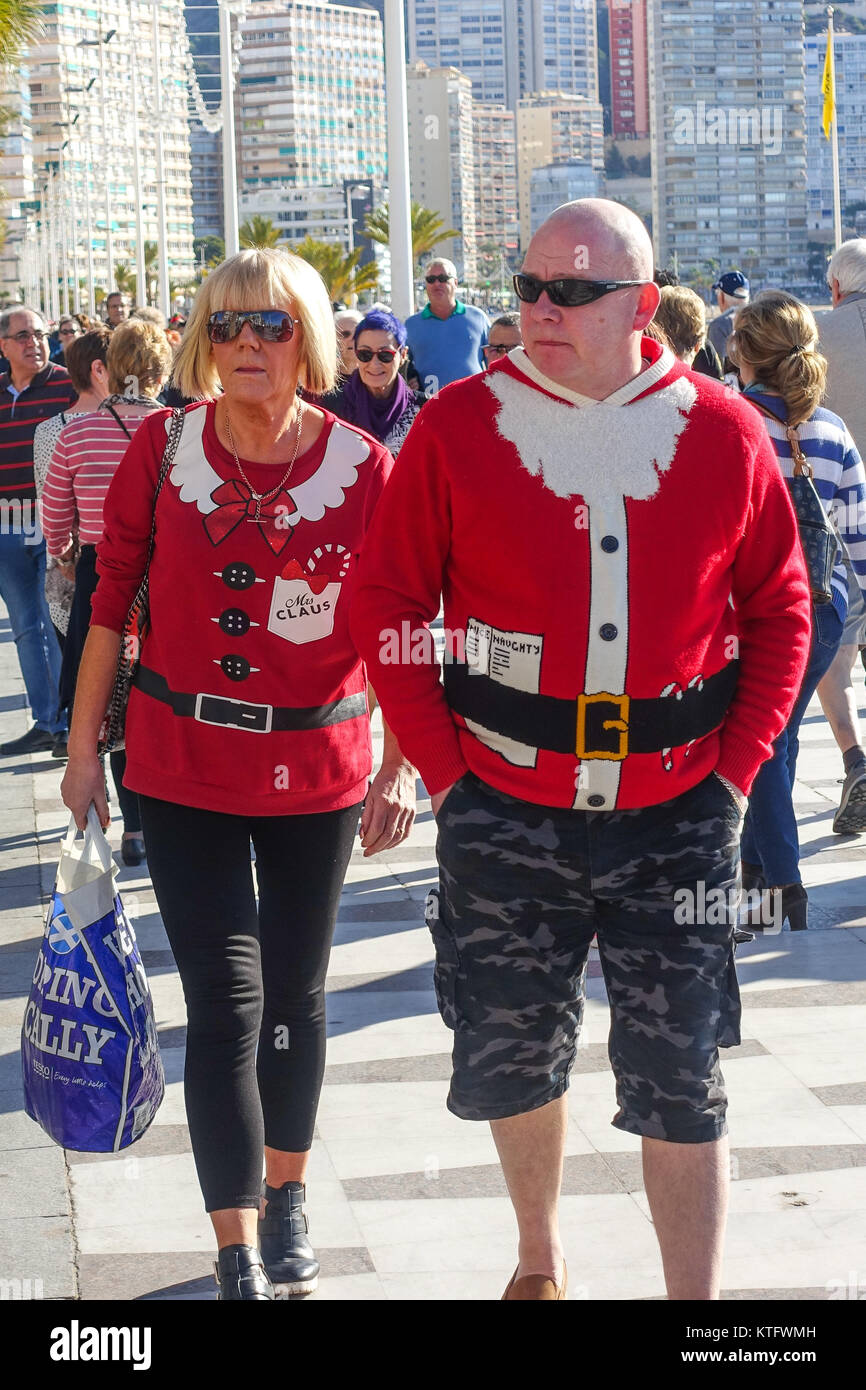 Benidorm, Costa Blanca, Spain, 25th December 2017. High temperatures in ...