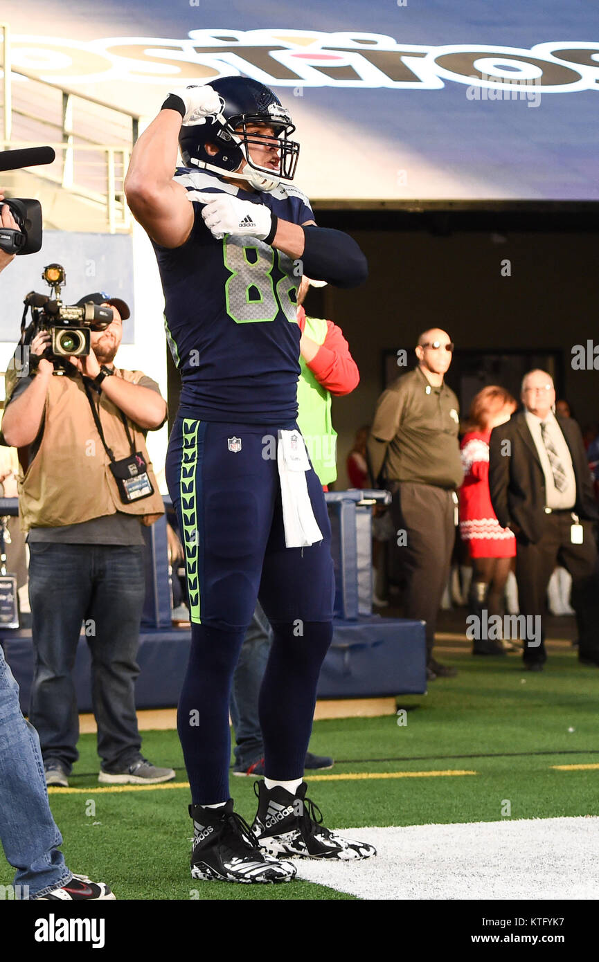 Arlington, Texas, USA. 24th Dec, 2017. Seattle Seahawks tight end Jimmy ...