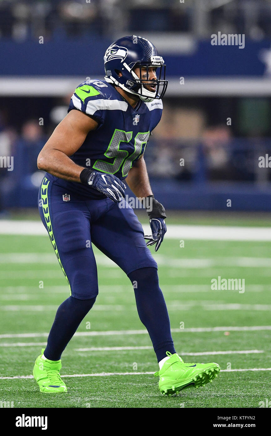 Arlington, Texas, USA. 24th Dec, 2017. Seattle Seahawks linebacker K.J. Wright (50) during an ...