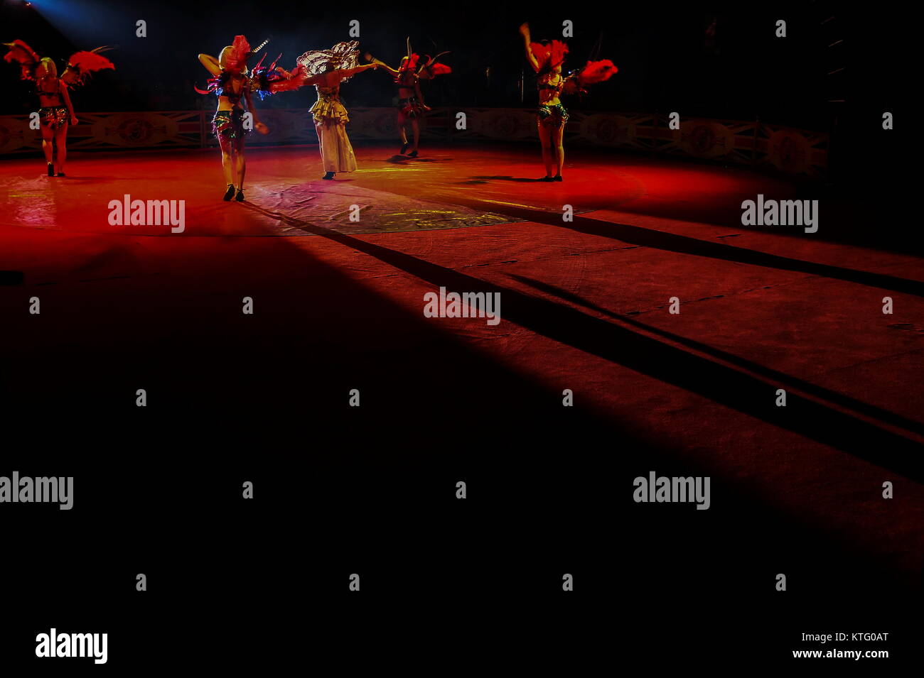 KUALA LUMPUR, MALAYSIA - DECEMBER 23: Circus dancers on stage during ...