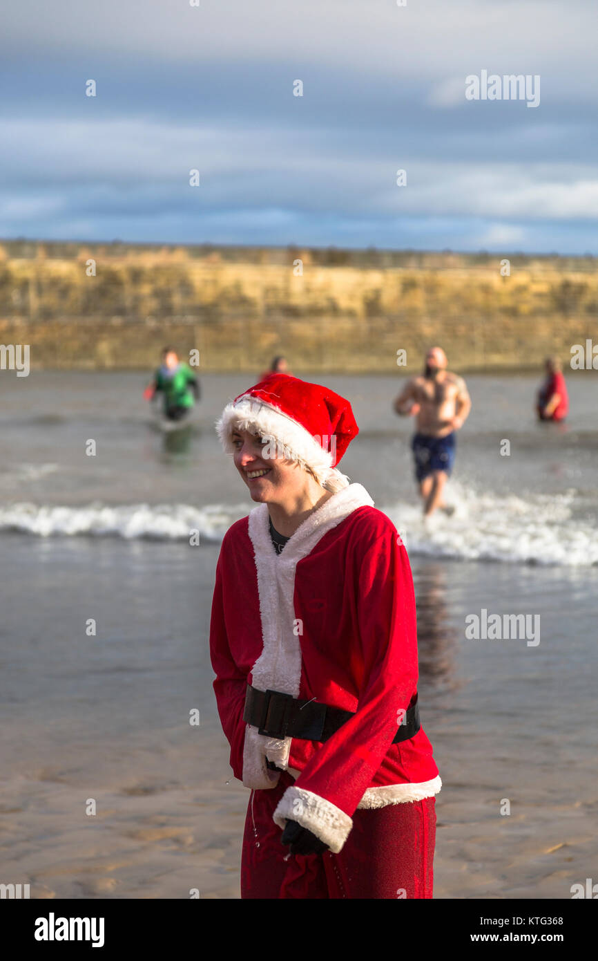 seaham boxing day dip Stock Photo - Alamy