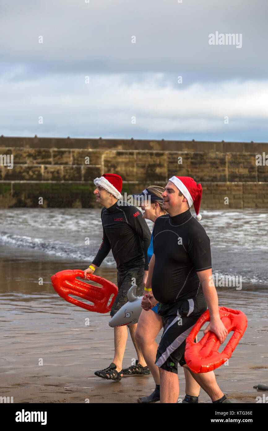 seaham boxing day dip Stock Photo - Alamy