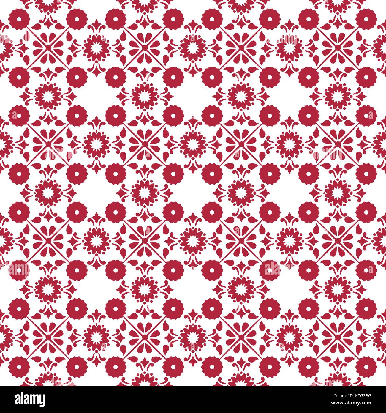 Seamless background image of cross round vintage red flower Stock ...
