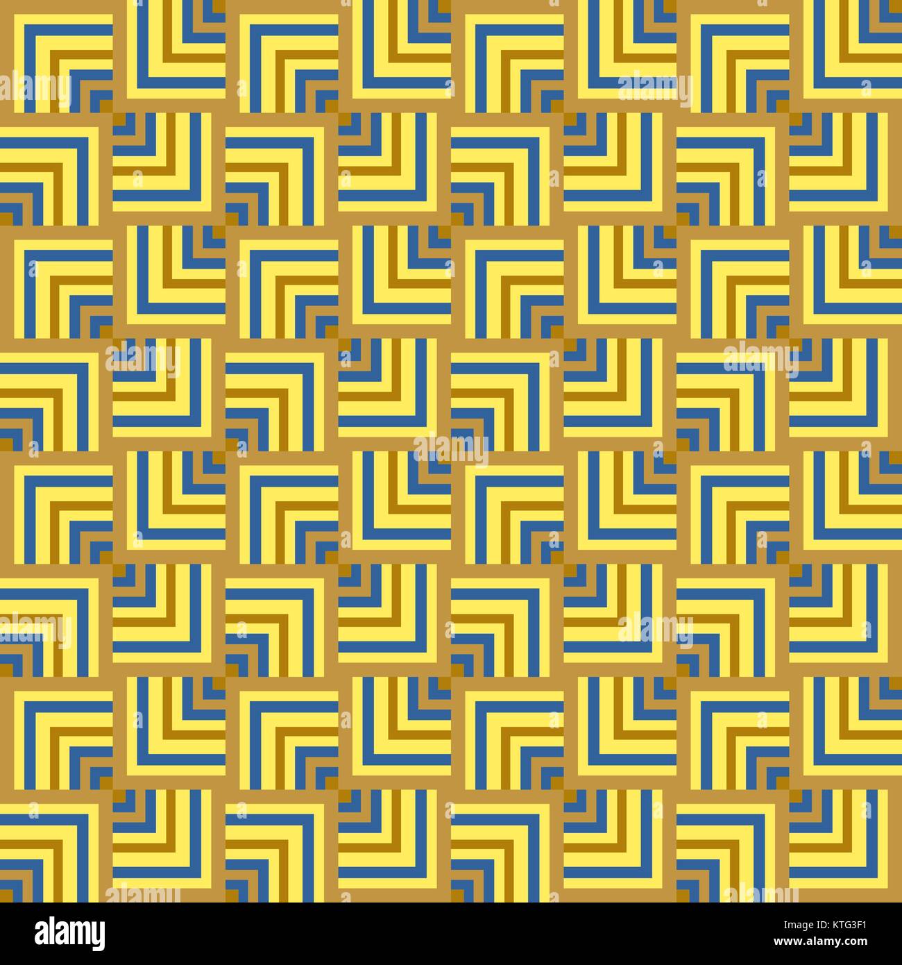Seamless background image of spiral geometry golden yellow square line ...
