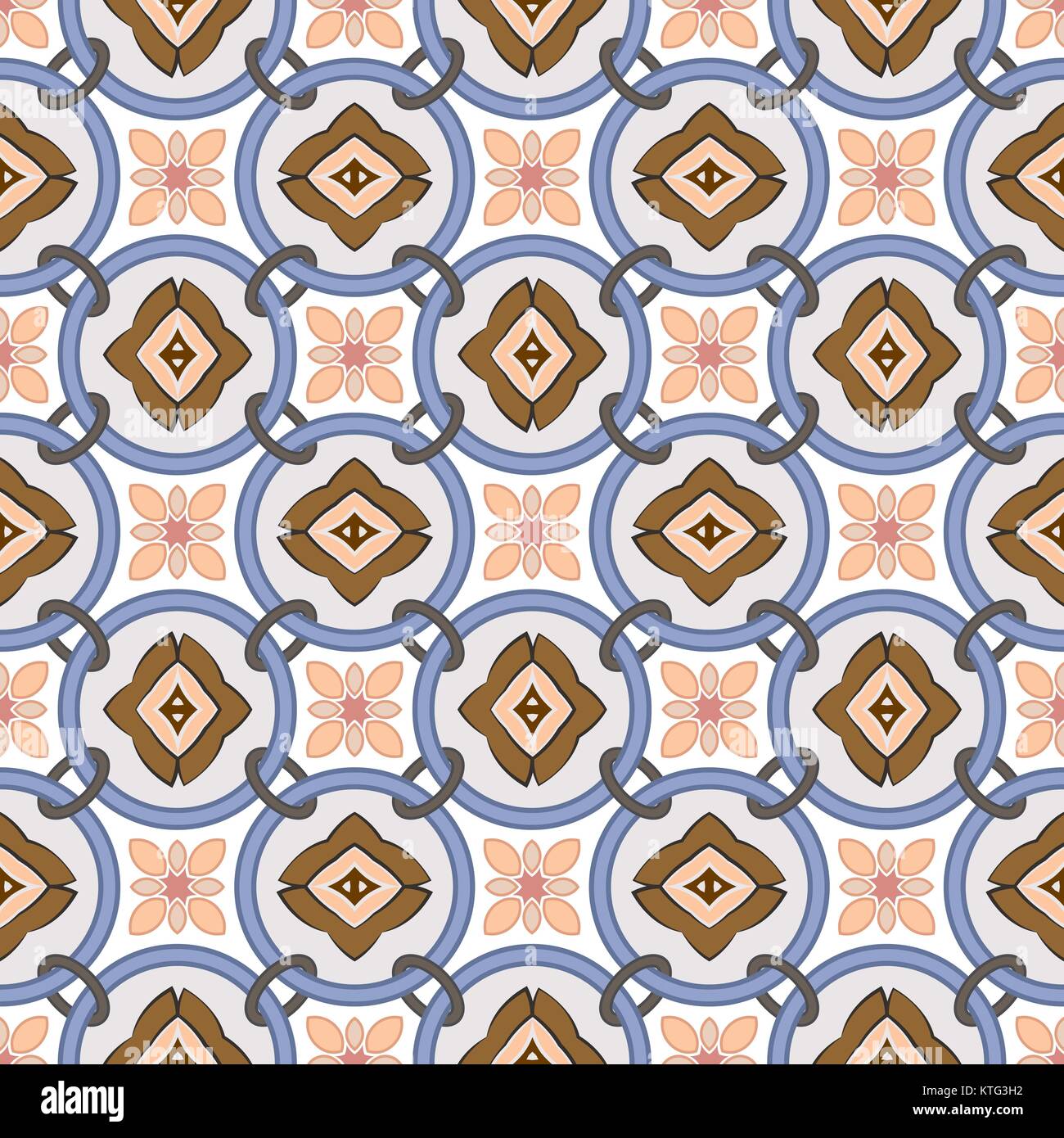 Seamless background image of vintage round circle cross chain flower ...