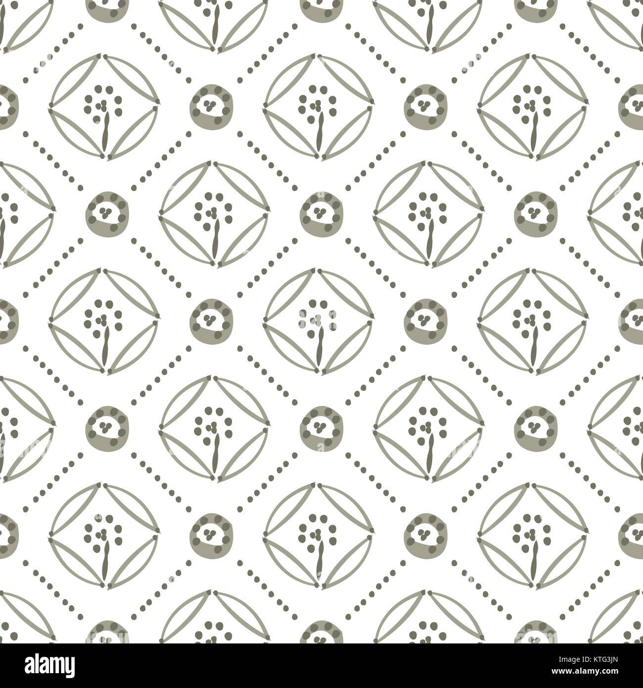 Seamless background image of vintage round cross dot line flower Stock ...