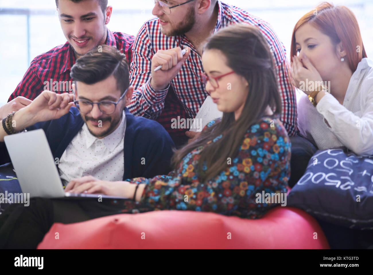 startup business people group working everyday job at modern office ...