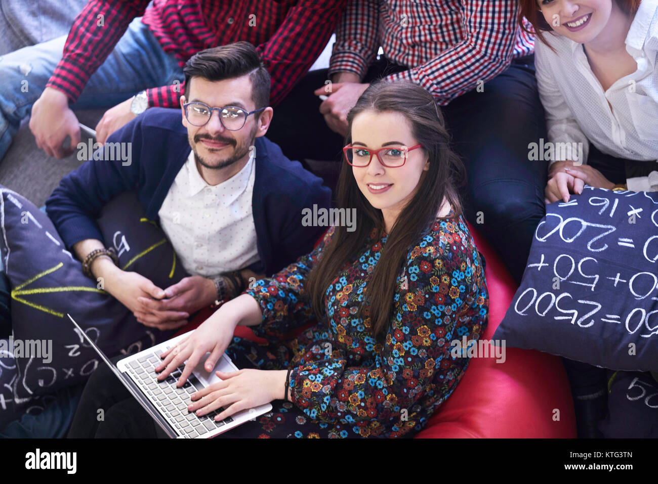 startup business people group working everyday job at modern office ...