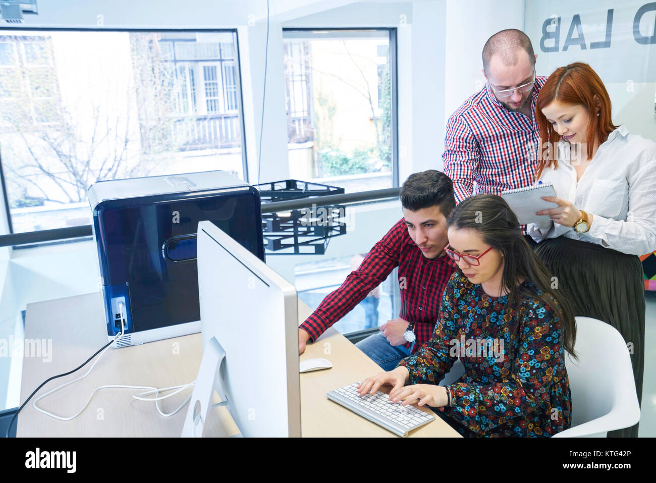 startup business people group working everyday job at modern office ...