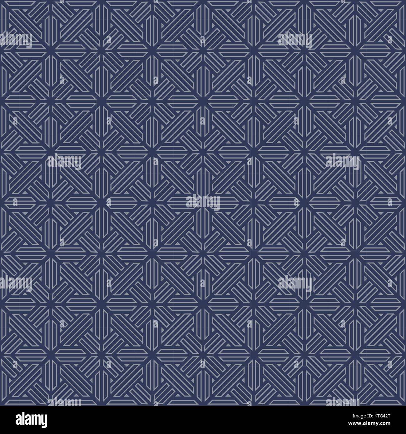 Seamless background image of vintage blue geometry line pattern Stock ...