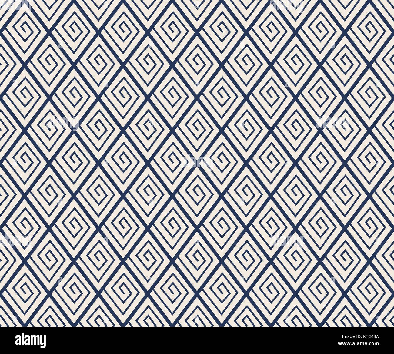 Seamless background image of vintage diamond check line spiral pattern ...