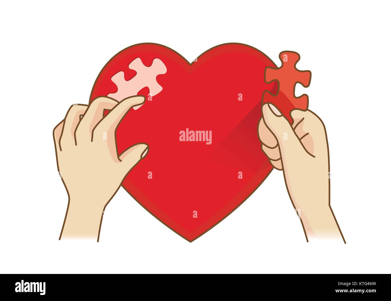 Heart puzzle hi-res stock photography and images - Alamy