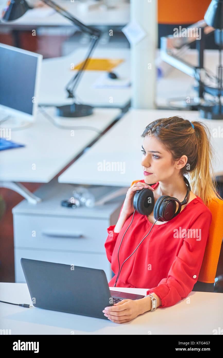 Startup business people group working everyday job at modern coworking ...