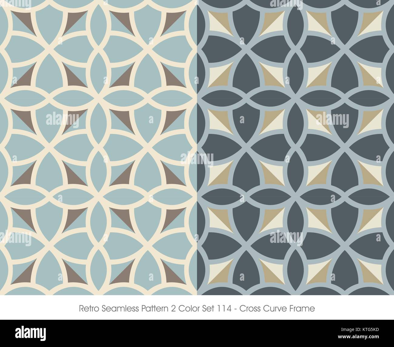 Retro Seamless Pattern Cross Curve Frame Stock Vector Image & Art - Alamy