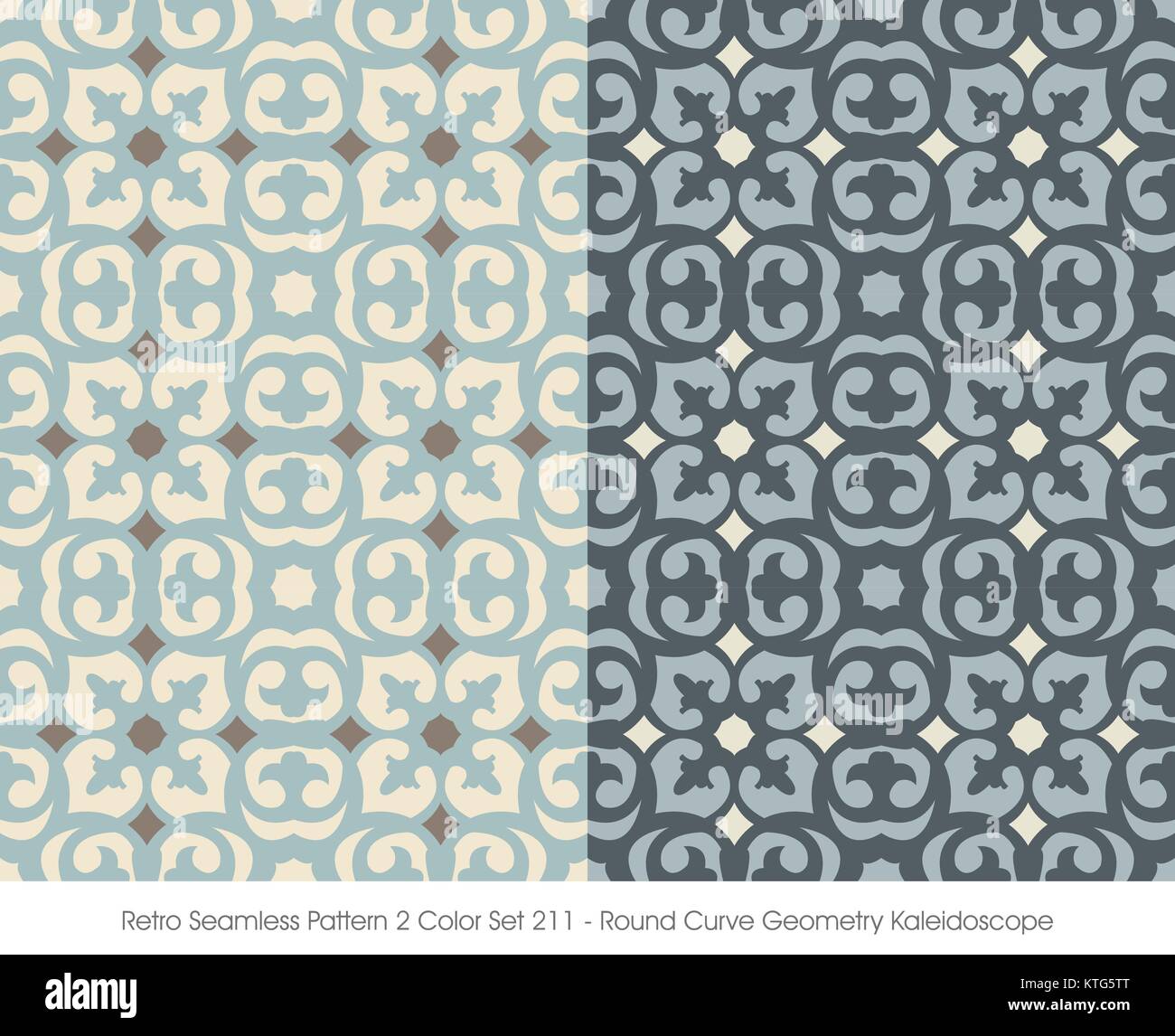 Retro Seamless Pattern Round Curve Geometry Kaleidoscope Stock Vector Image & Art - Alamy