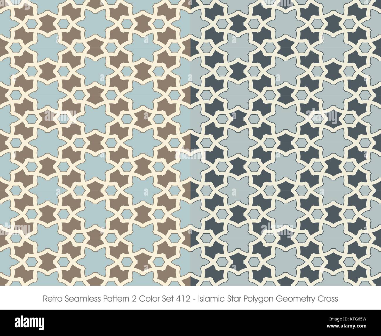 Retro Seamless Pattern Islamic Star Polygon Geometry Cross Stock Vector ...