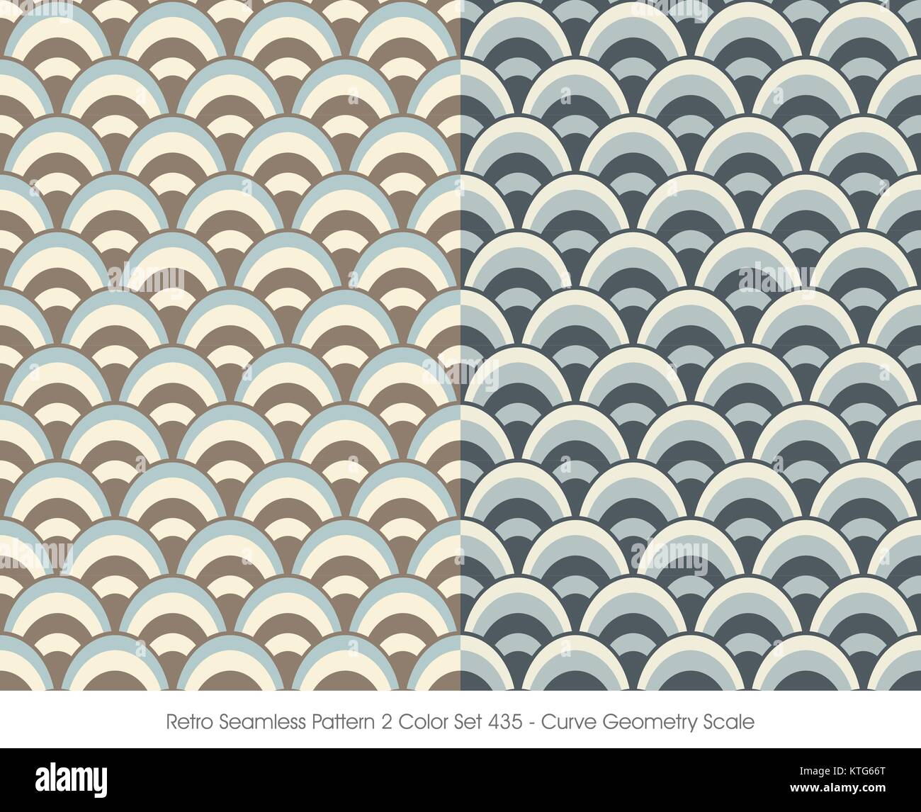 Retro Seamless Pattern Curve Geometry Scale Stock Vector Image & Art ...